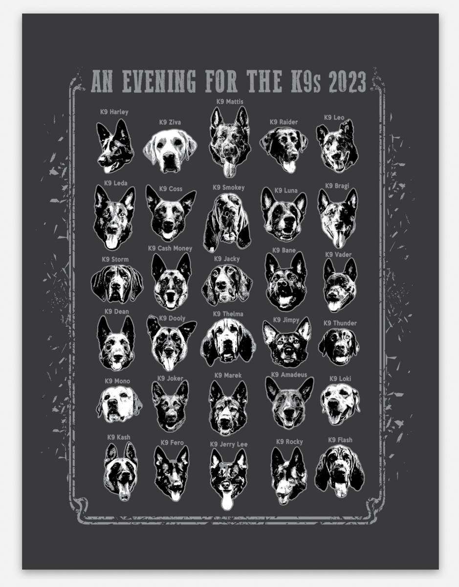 $8 Donation- An Evening for the K9s Sticker (2023 Design) – Georgia ...
