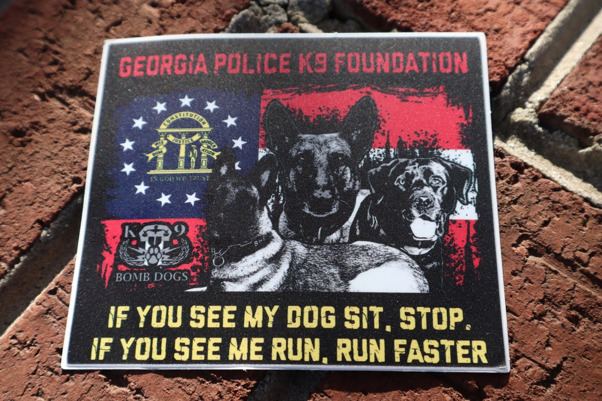 $8 Donation- Bomb Dog Sticker – Georgia Police K9 Foundation